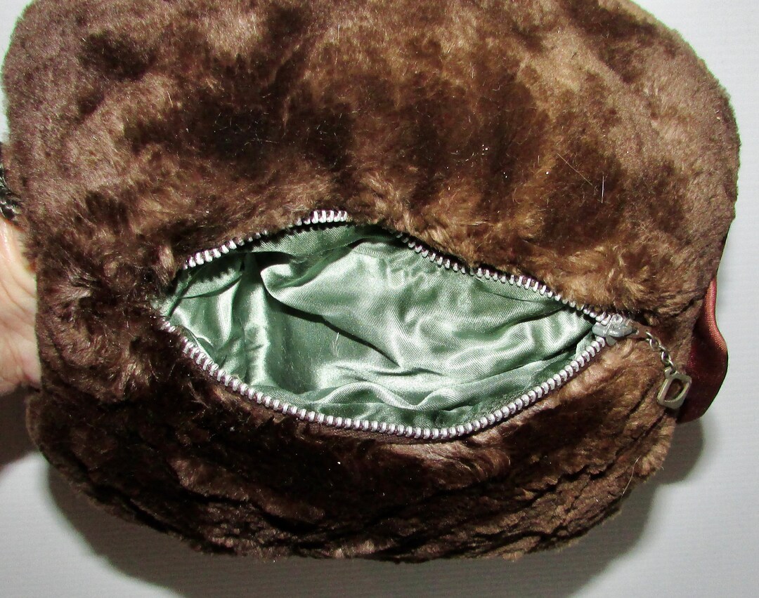 Vintage Beautiful Real Dark Brown Sheared Beaver Fur Muff/beautiful ...