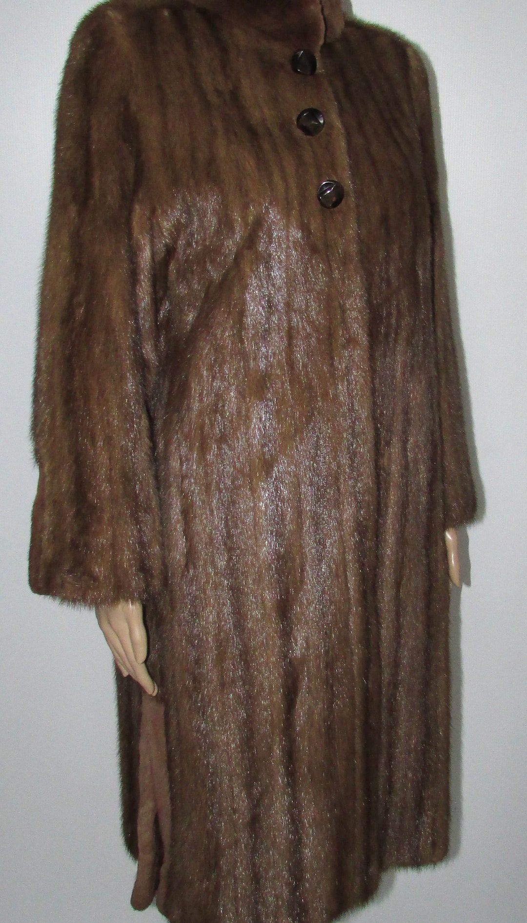 Vtg Super Medium Brown Mink Fur Coat /sheared Details /superb Medium ...