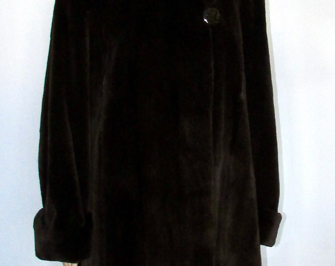 Vtg Beautiful and Chic Black Long Sheared Real Mink Fur Coat/very ...