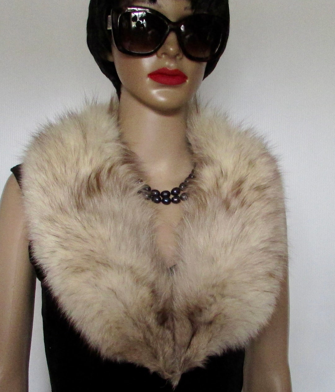 Vintage Very Nice Shawl Shaded Fox Fur Coat Collar /nice Shawl Collar ...