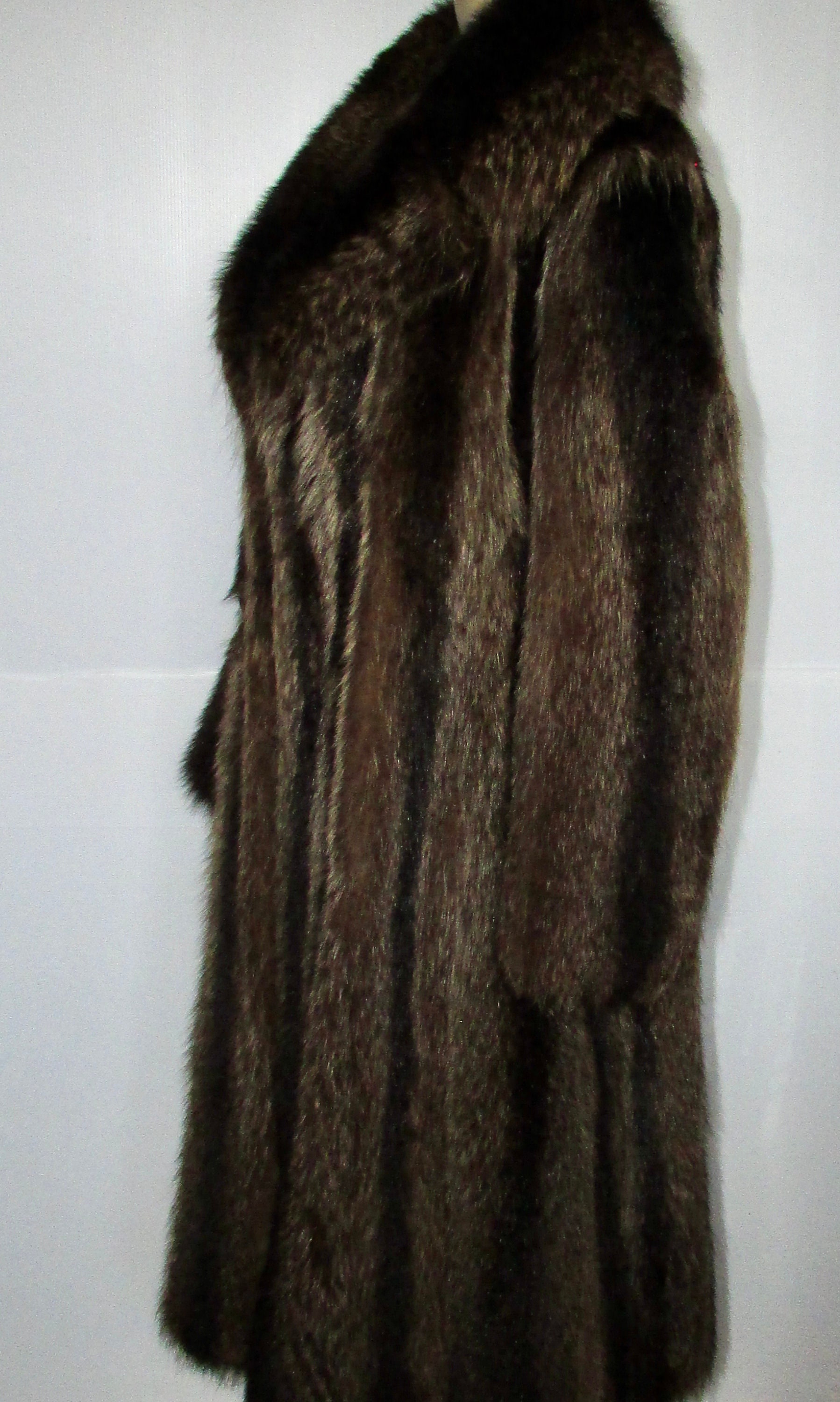 Vtg Beautiful and Warm Real Raccoon Men Fur Coat/very Good and Warm ...