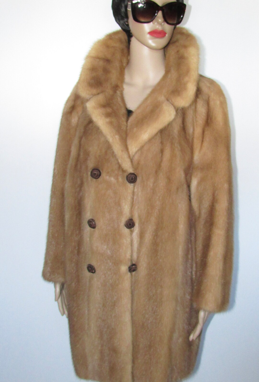 Vtg Beautiful Short CMB CANADA Mink Pastel Real Mink Fur Coat/très Joli ...
