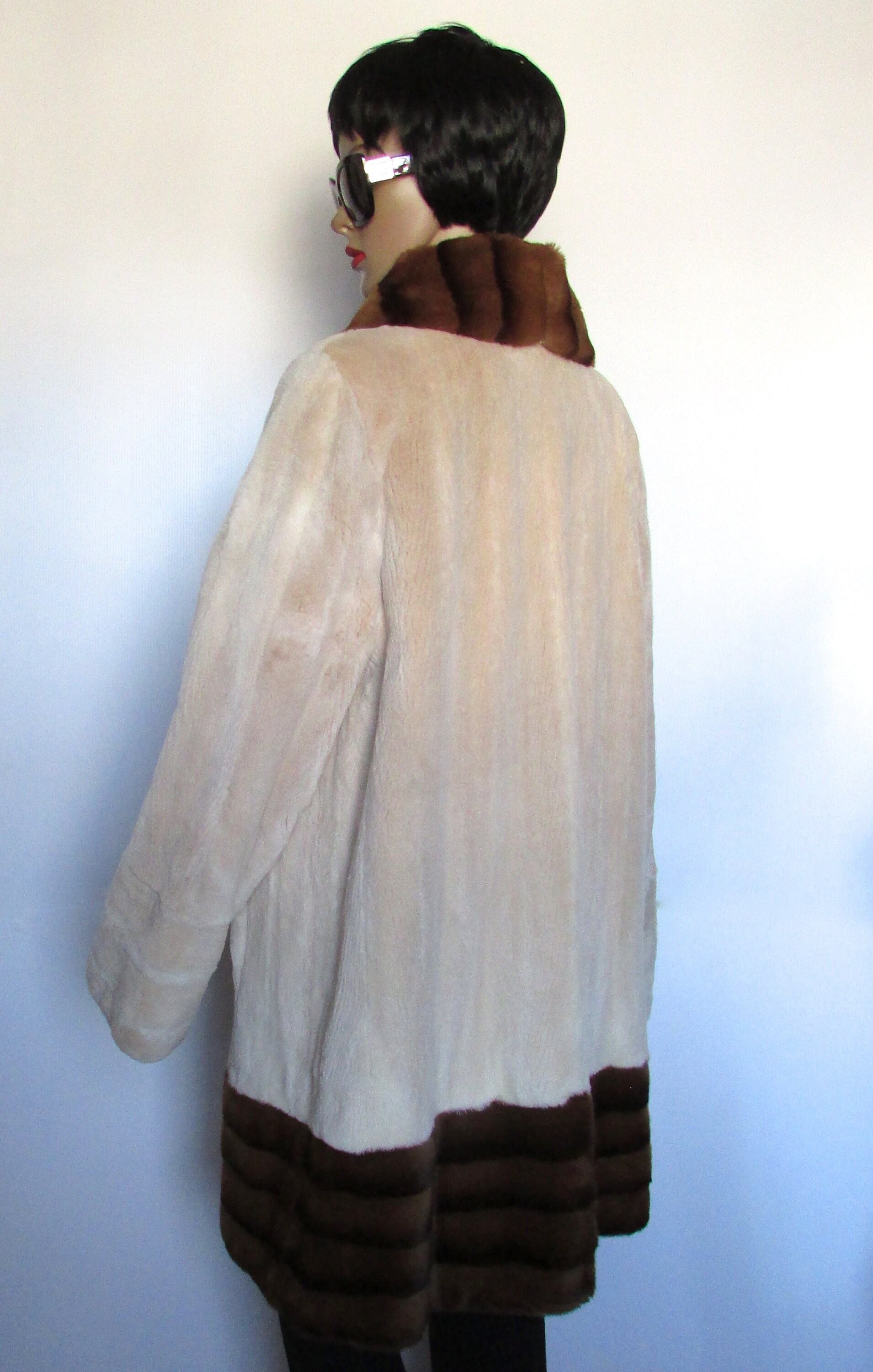 Vtg Superb off White Sheared Beaver Fur Coat/sable Mink Trim/ - Etsy UK