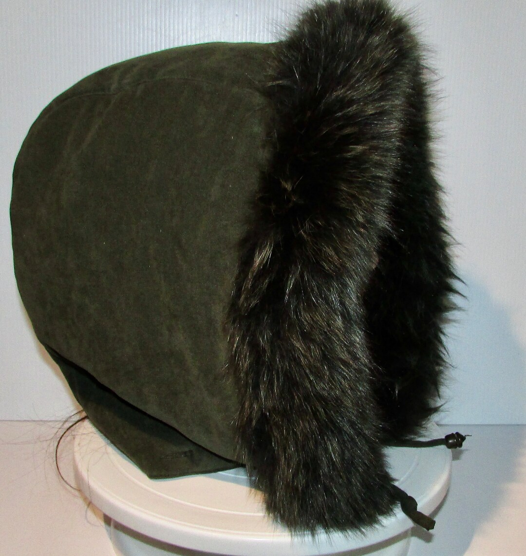 Nice Dark Green Hood /fixed Green Fox Fur Trim /very Nice Dark Green ...