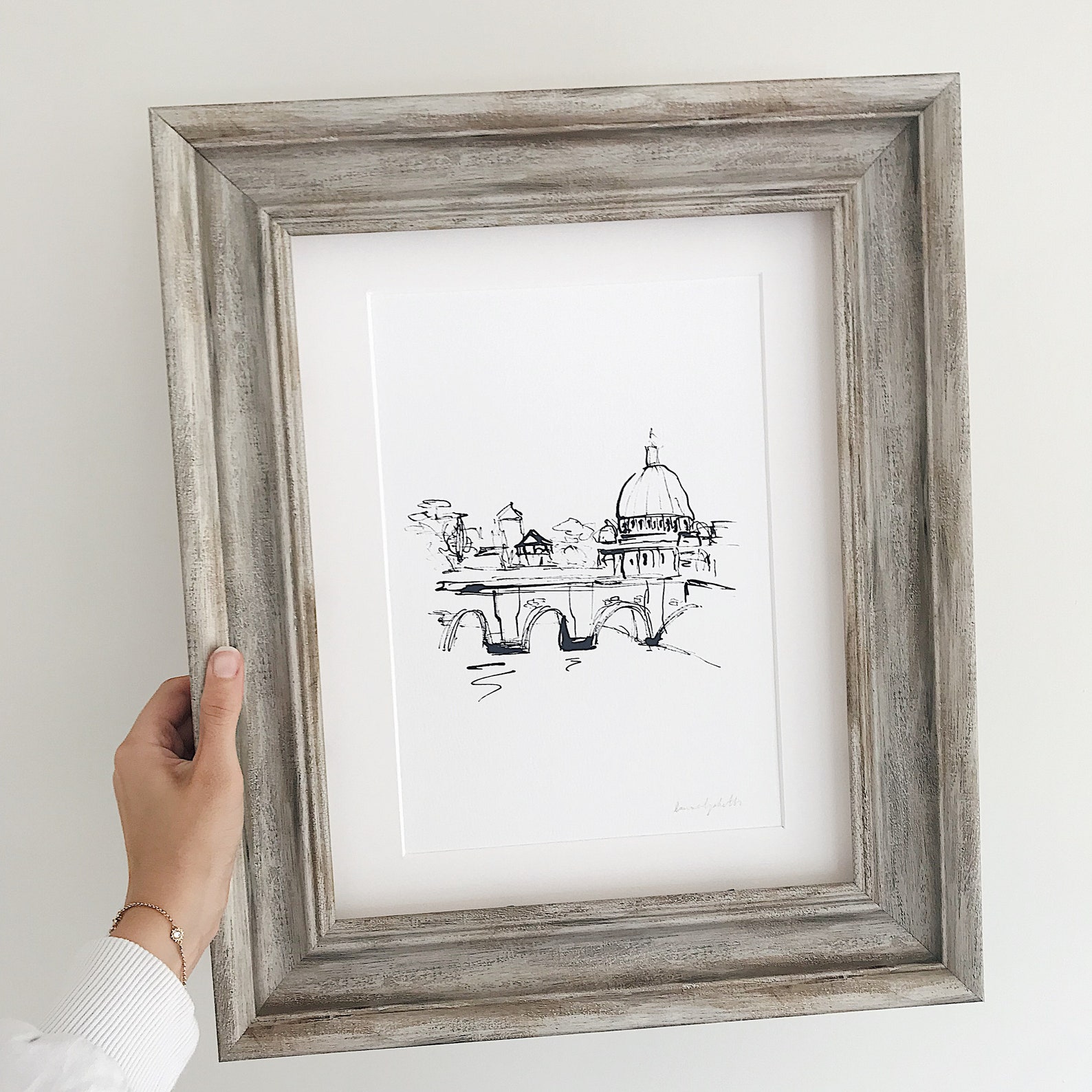 Vatican City, ROME, ITALY Abstract Ink Painting Print A4 Unframed - Etsy