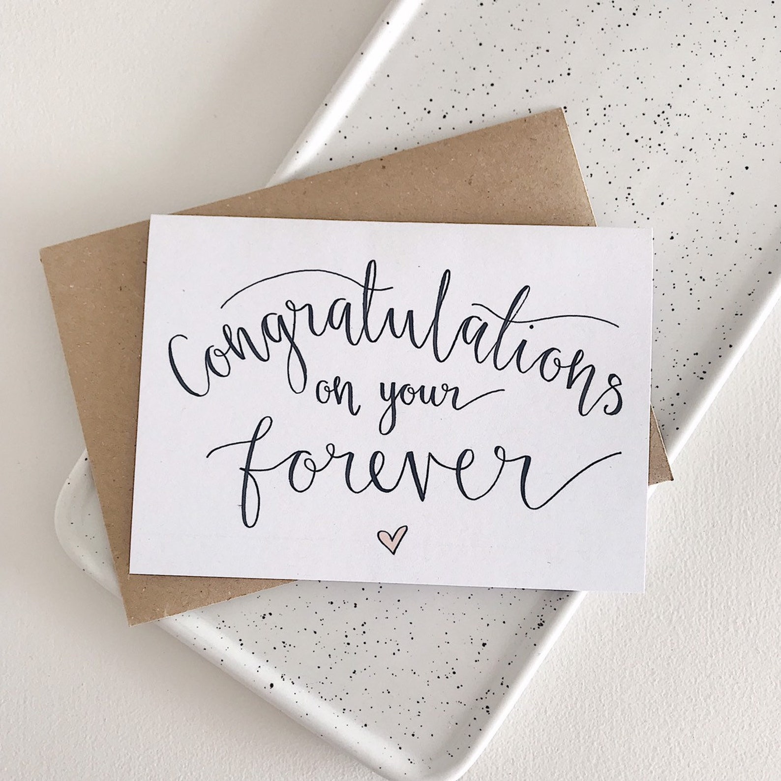 A6 GREETING CARD Congratulations on your forever Can be | Etsy