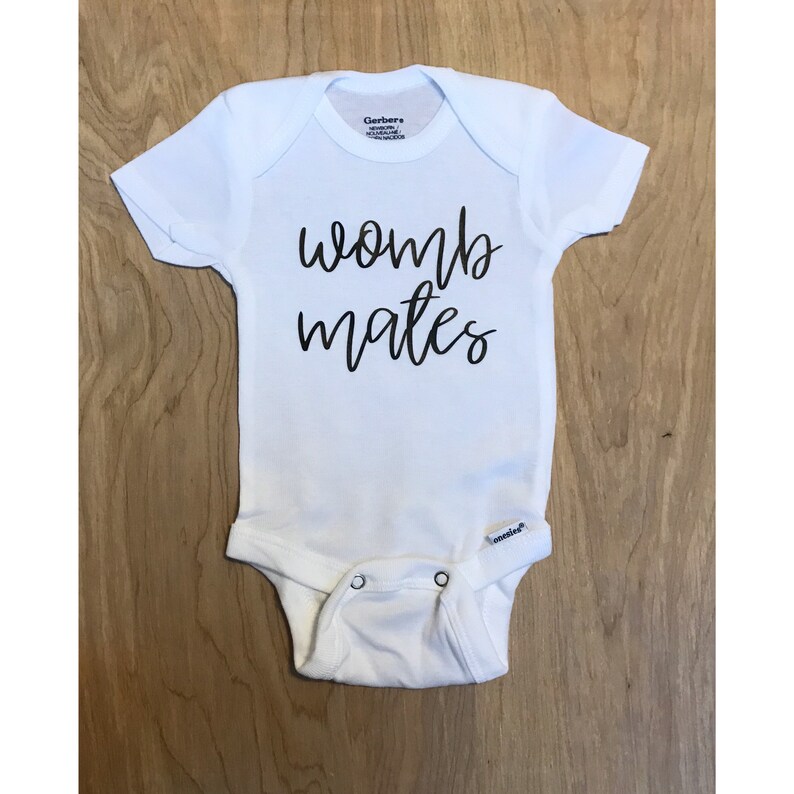 Womb Mates Onesie Gerber Onesie Twin Onesies Twins Twin - Etsy