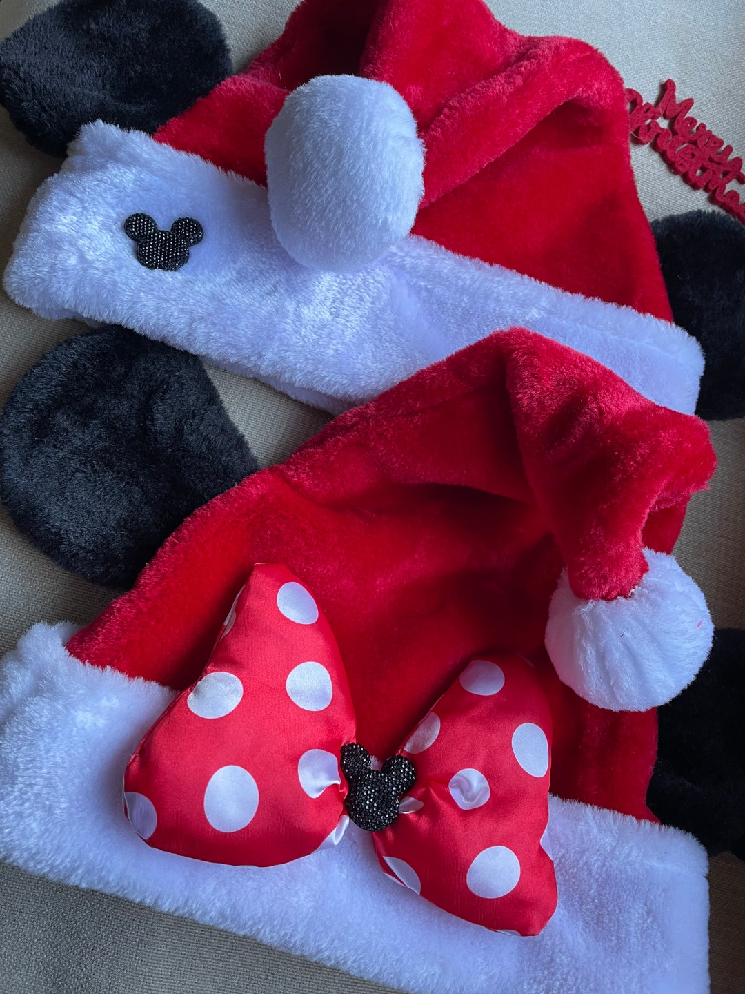Mouse Ears, Mouse Ears Santa Hat, Santa Hat, Ears, Christmas Hat - Etsy
