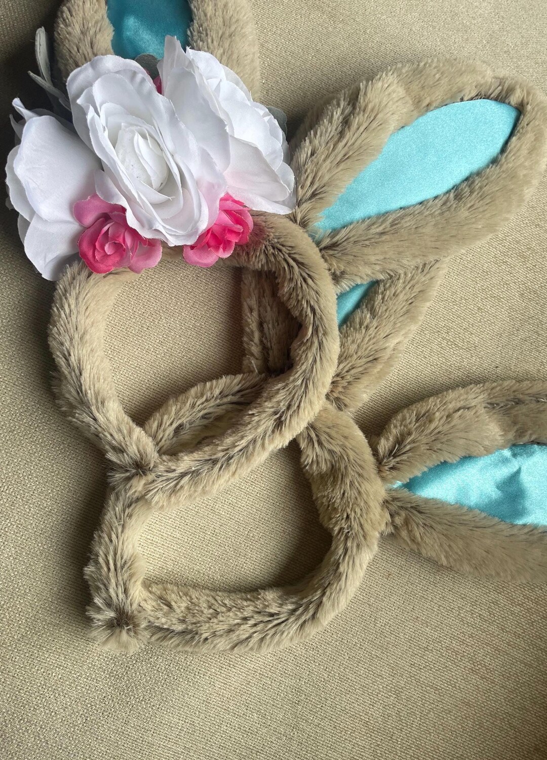 Bunny Ears, Easter Ears, Floral Bunny Ears, Easter Hat - Etsy