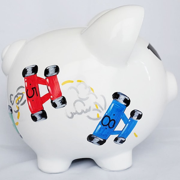 Personalized Bank With Cars - Etsy