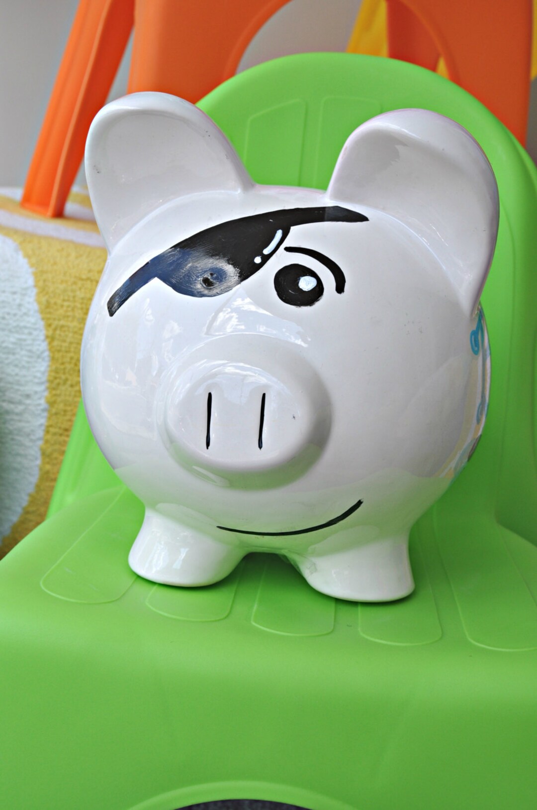 Personalized Pirate Piggy Bank: Hand-painted Ceramic Boy's Room Decor ...