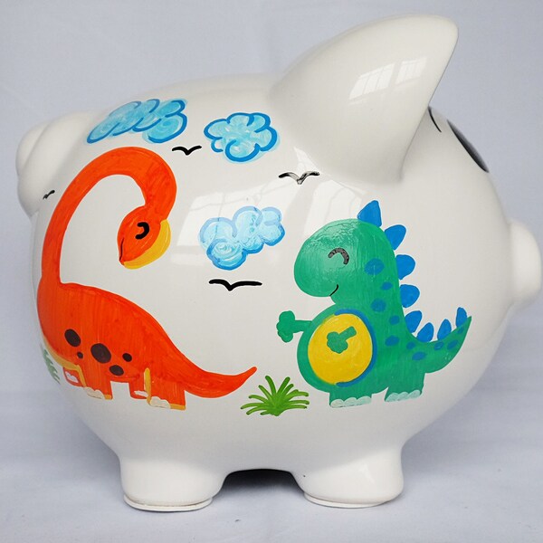 Dinosaur Piggy Bank - Etsy