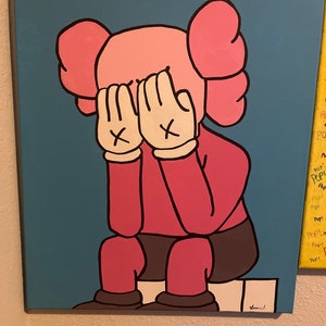 Pink Kaws Painting - Etsy