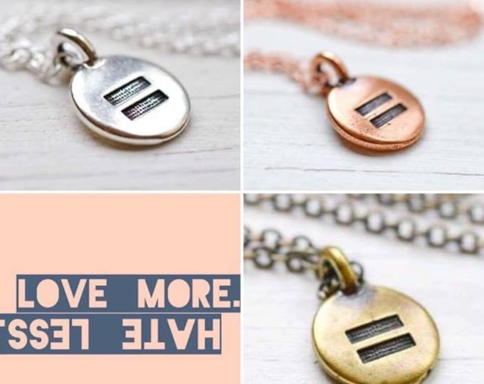 Equal Sign Necklace, Equality Social Justice Equal Rights, Human Rights ...