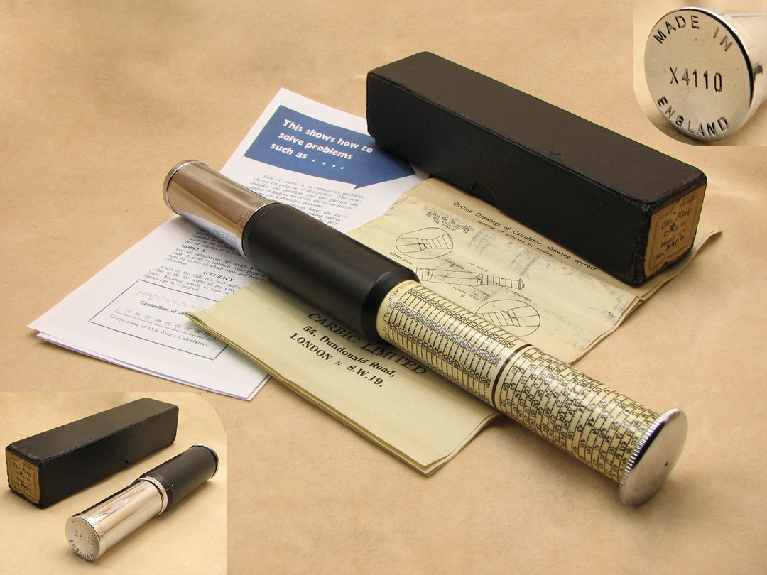1960's Otis King Model L Type C Cylindrical Slide Rule in Original Box ...
