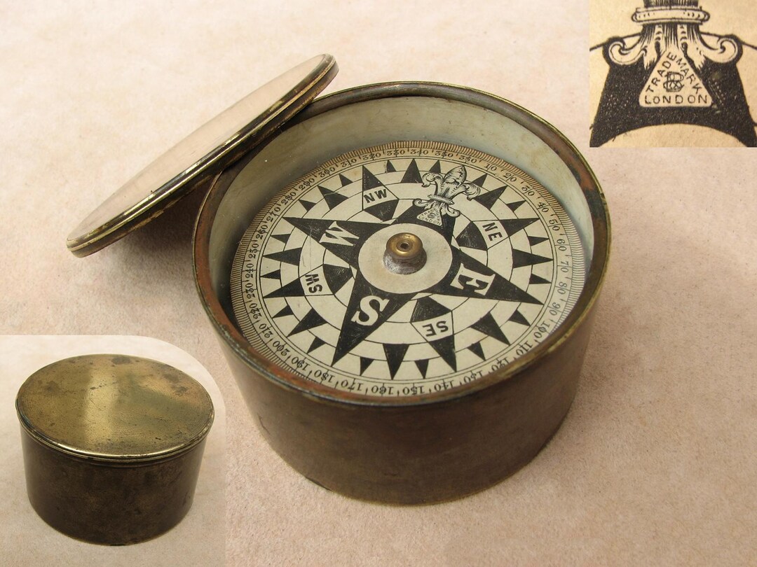 Brass Floating Dial Compass by Francis Barker & Sons Circa 1880 - Etsy