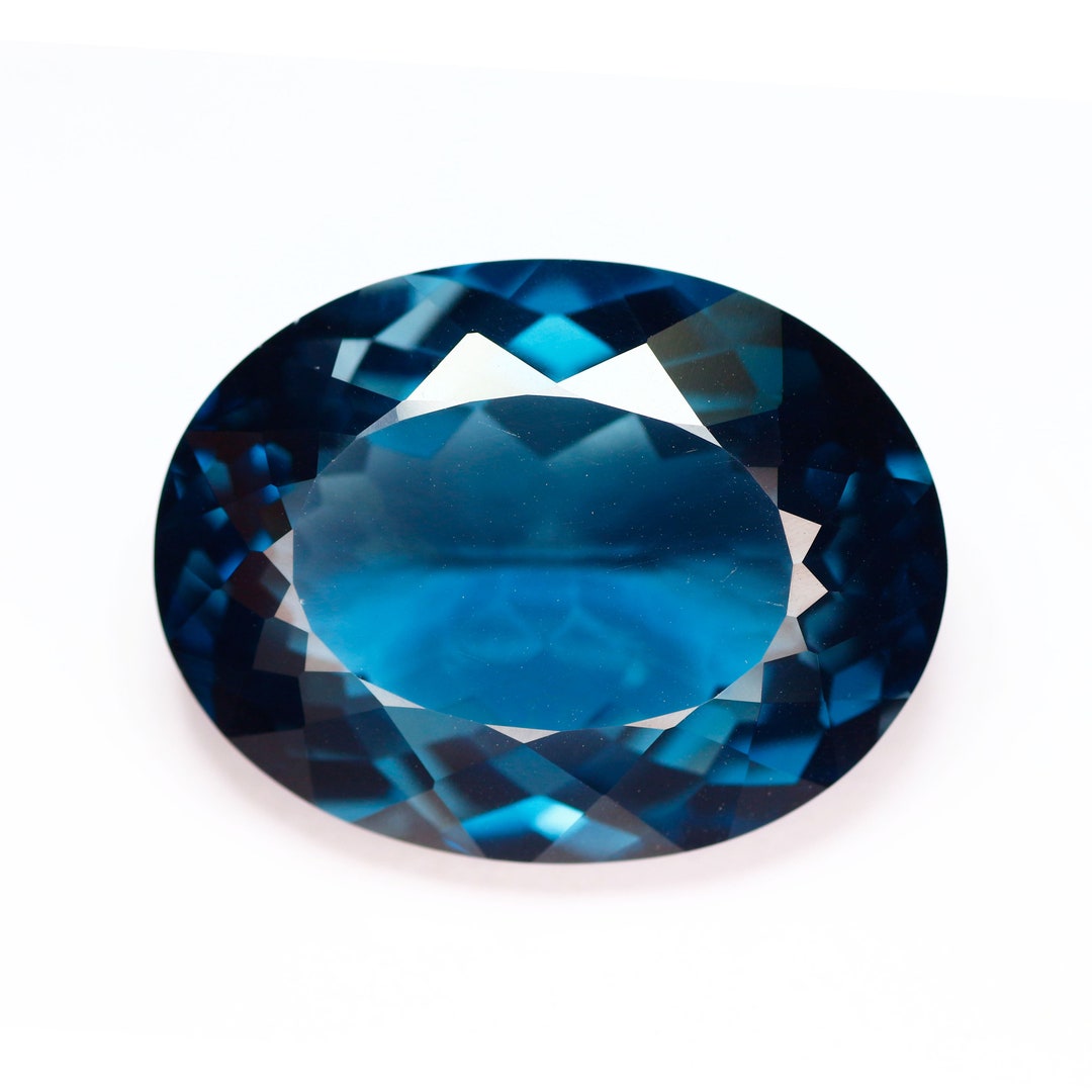 35.56ct Massive Astounding London Topaz Natural London Blue Topaz Oval ...