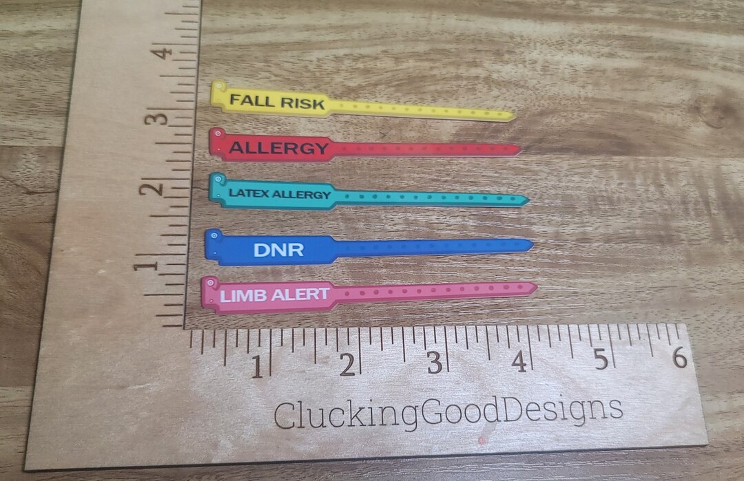 Hospital Band Alert Bands and Tags EMS Sticker Gift Nursing Humor ...