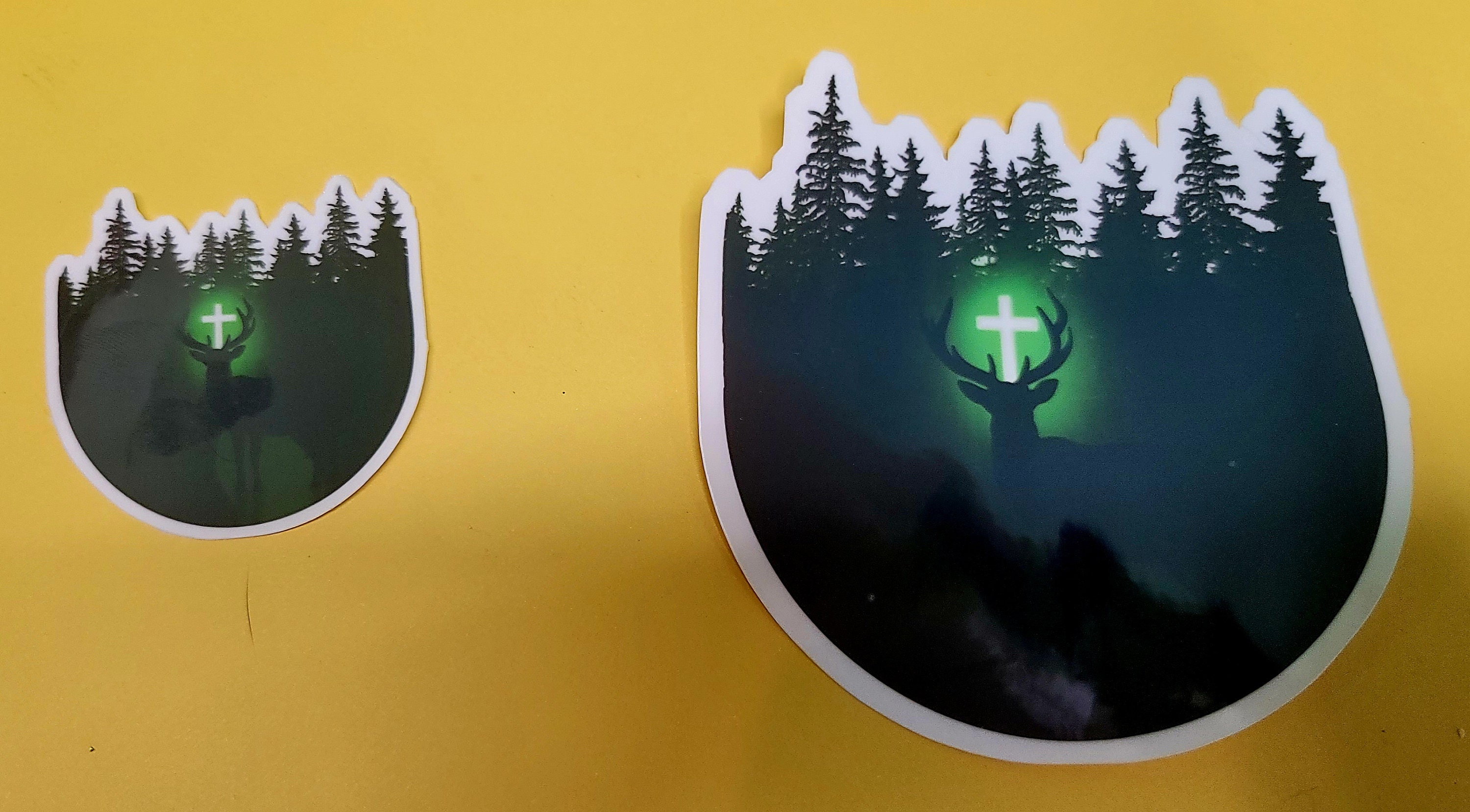 Clear Laminated St. Saint Hubert Deer Stag Catholic Sticker Christian ...