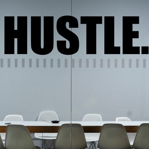 Hustle Motivational Wall Decal Office Wall Decal - Etsy