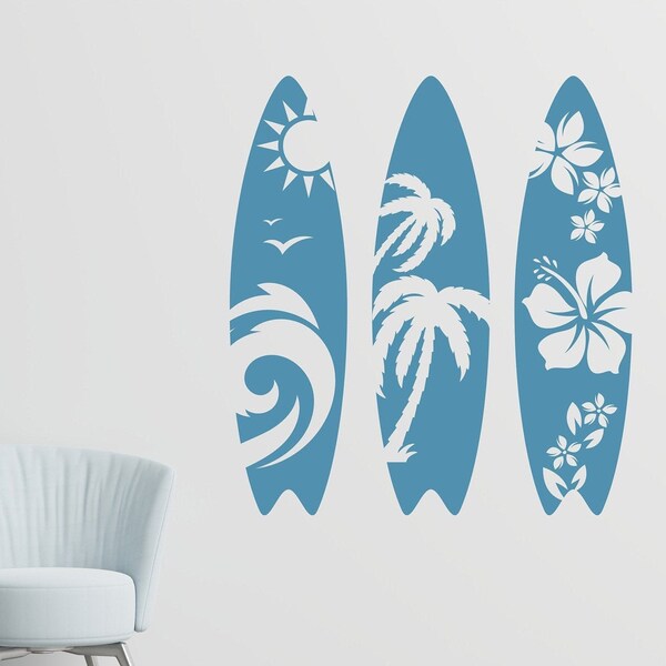 Surfboard Wall Decal - Etsy