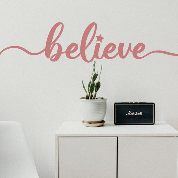 Believe Wall Decal - Etsy