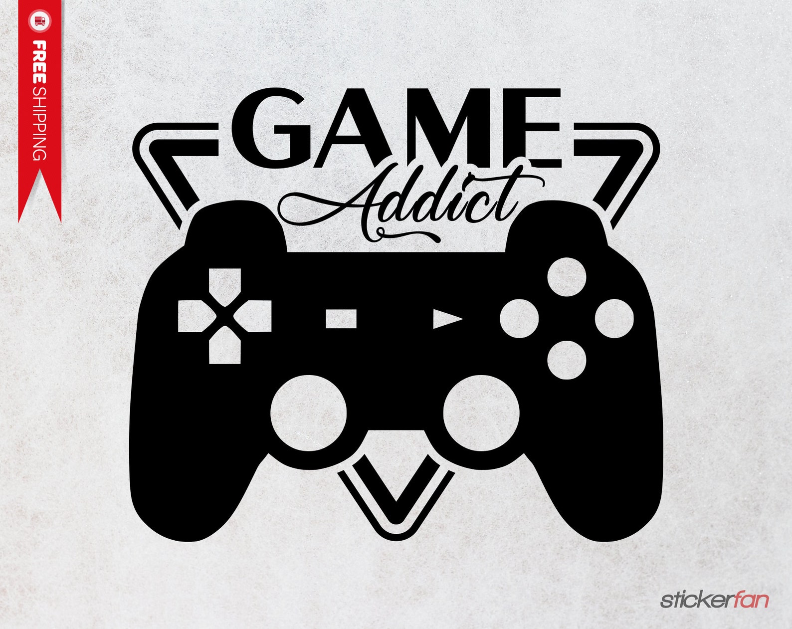 Game Addict Wall Decal Video Gaming Gamer Vinyl Lettering - Etsy