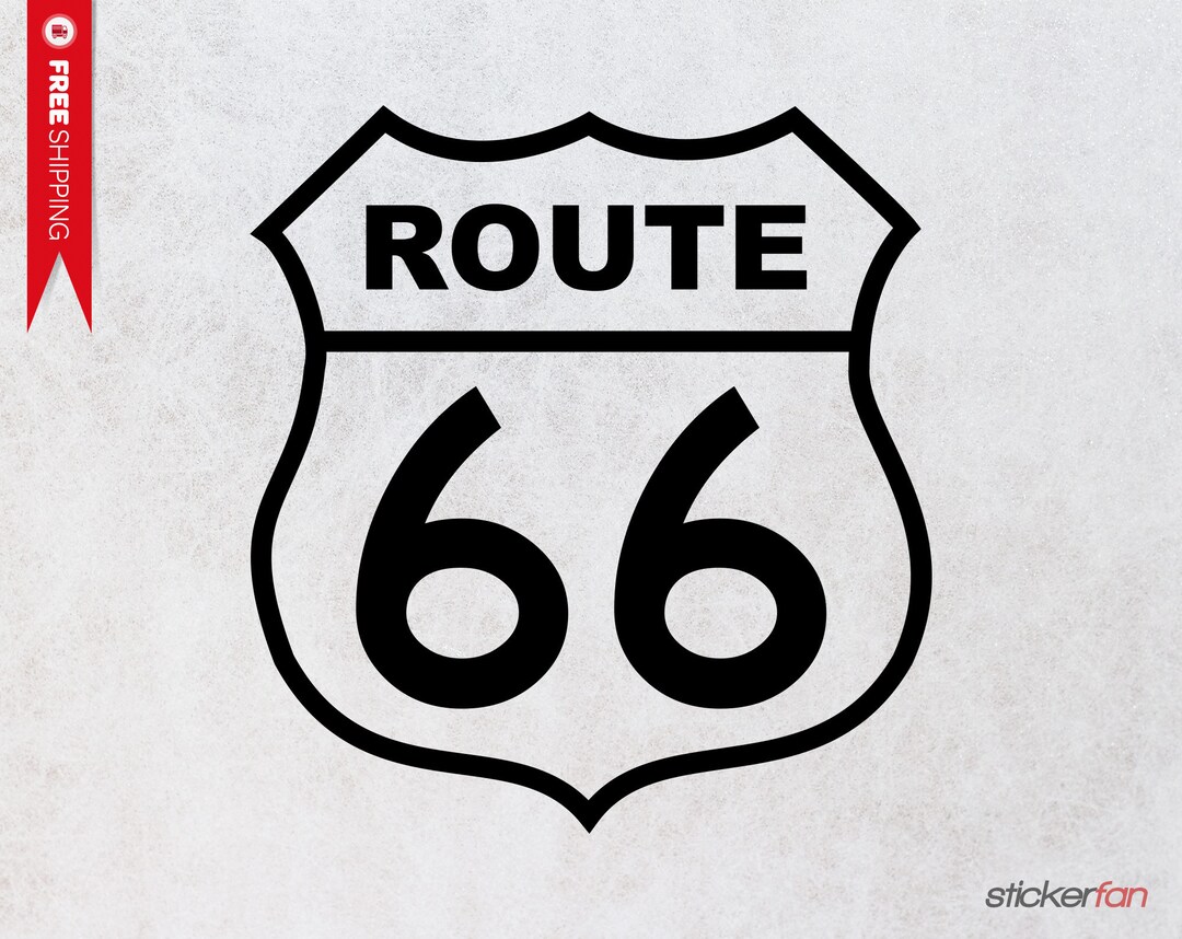 Route 66 Decal Historic Highway Vinyl Decals Stickers - Etsy