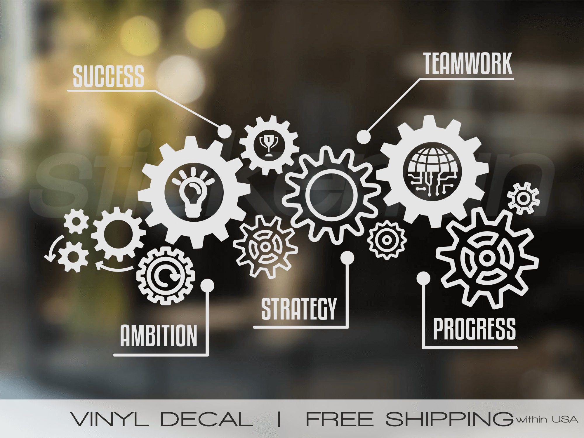 Success Teamwork Team Values Office Wall Decal Motivational | Etsy