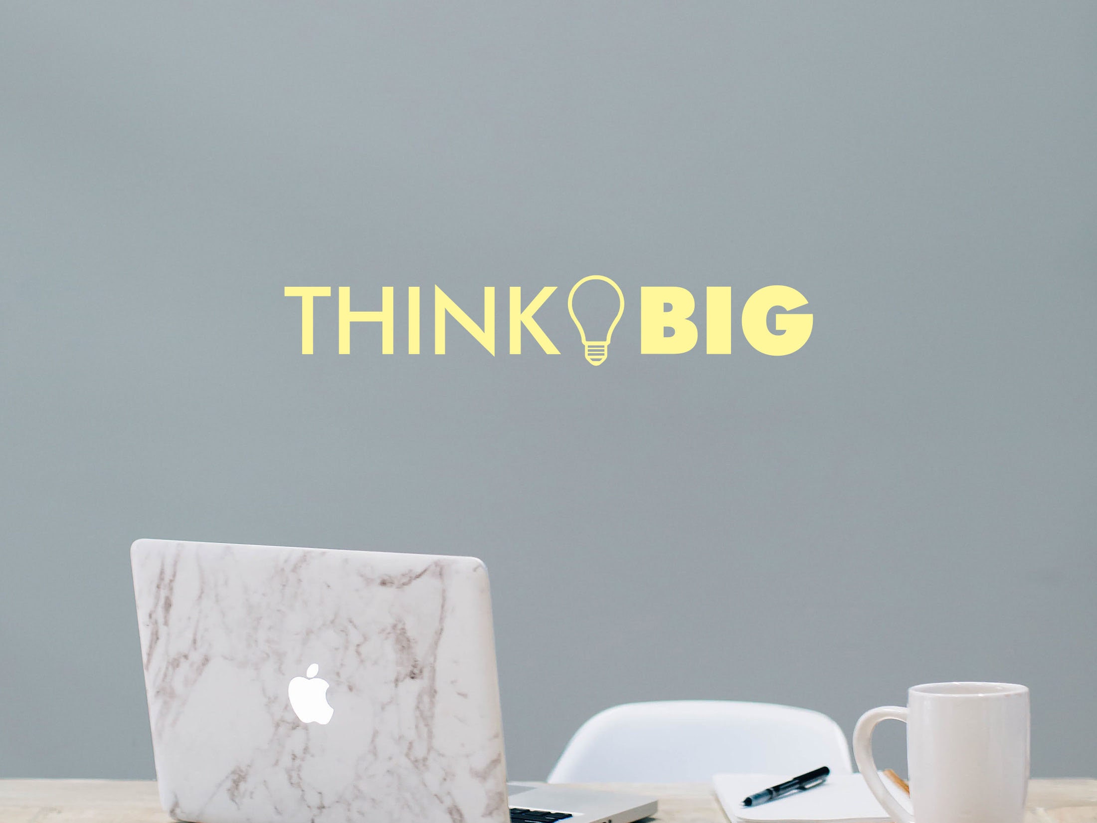 Think Big Wall Decal Home Office Wall Decor Office Space | Etsy