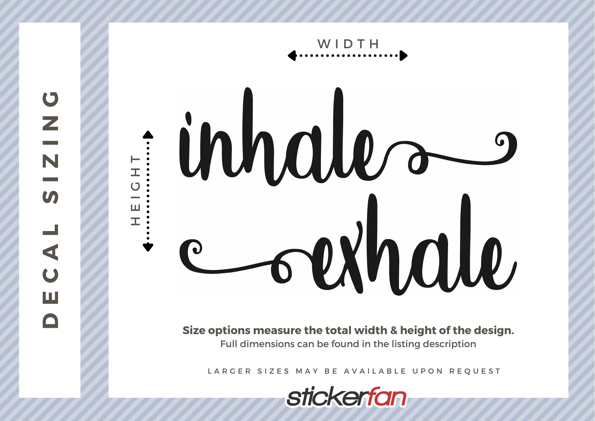 Inhale Exhale Wall Decal Bathroom Bedroom Wall Décor Custom - Etsy