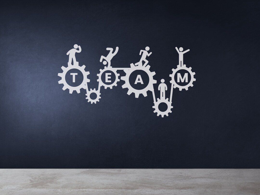 Teamwork Office Wall Decal, Meeting Room Wall Decor, Company Department ...