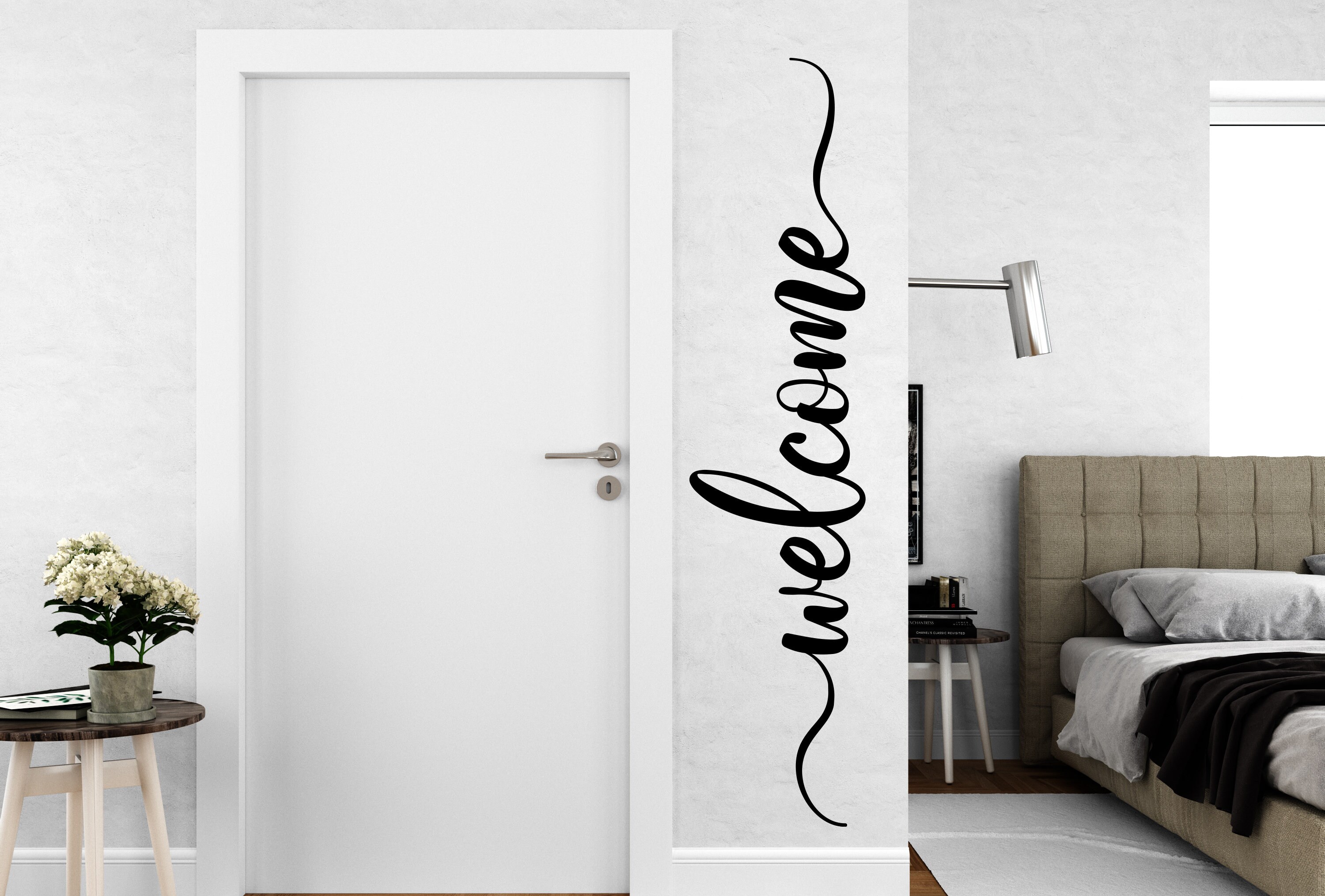 Welcome Sign Office Front Door Wall Decal Living Room Wall | Etsy