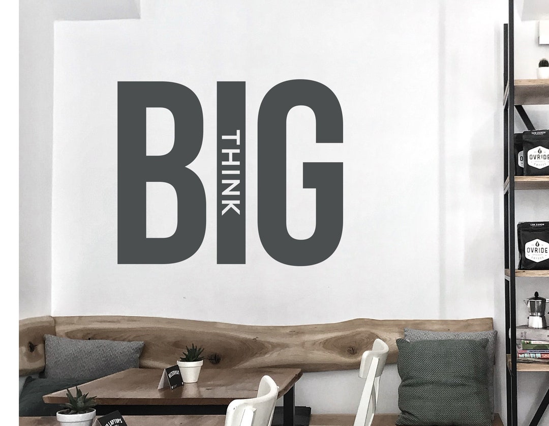 Think Big Wall Decal, Company Office Wall Decor, Bedroom Wall Stickers ...