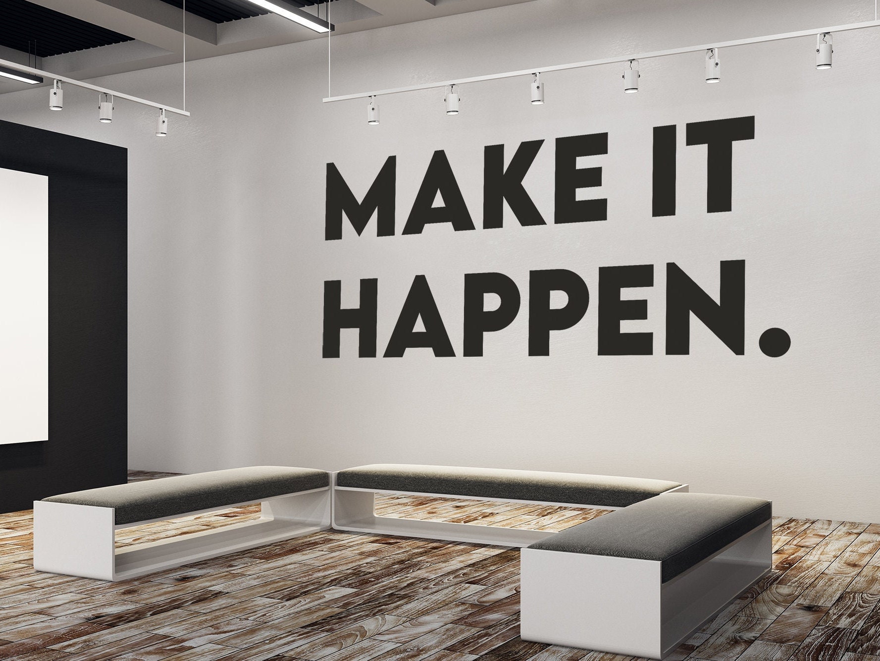 Make It Happen. Office Wall Decal Office Wall Art Entrance - Etsy