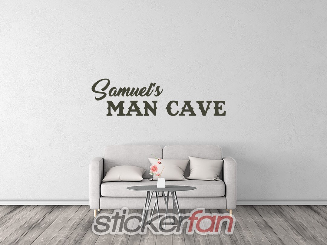 Personalized Man Cave Wall Decal, Room Wall Decor, Custom Vinyl ...