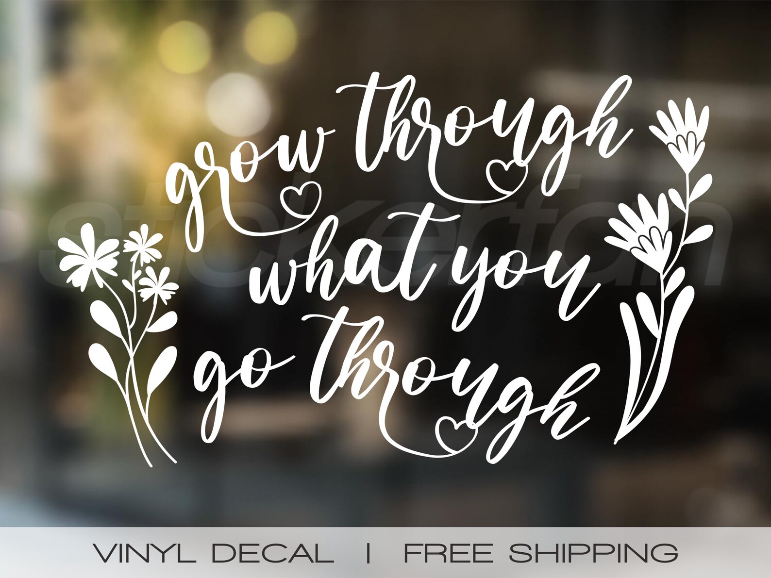 Grow Through What You Go Through Wall Decal Room Wall Decor - Etsy