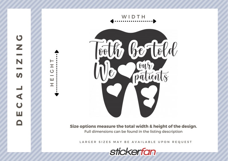 Tooth Be Told We Love Our Patients Dental Office Wall Decal | Etsy