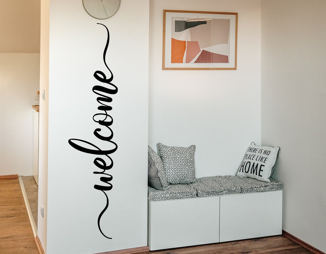 Welcome Sign Office, Front Door Wall Decal, Living Room Wall Decor ...