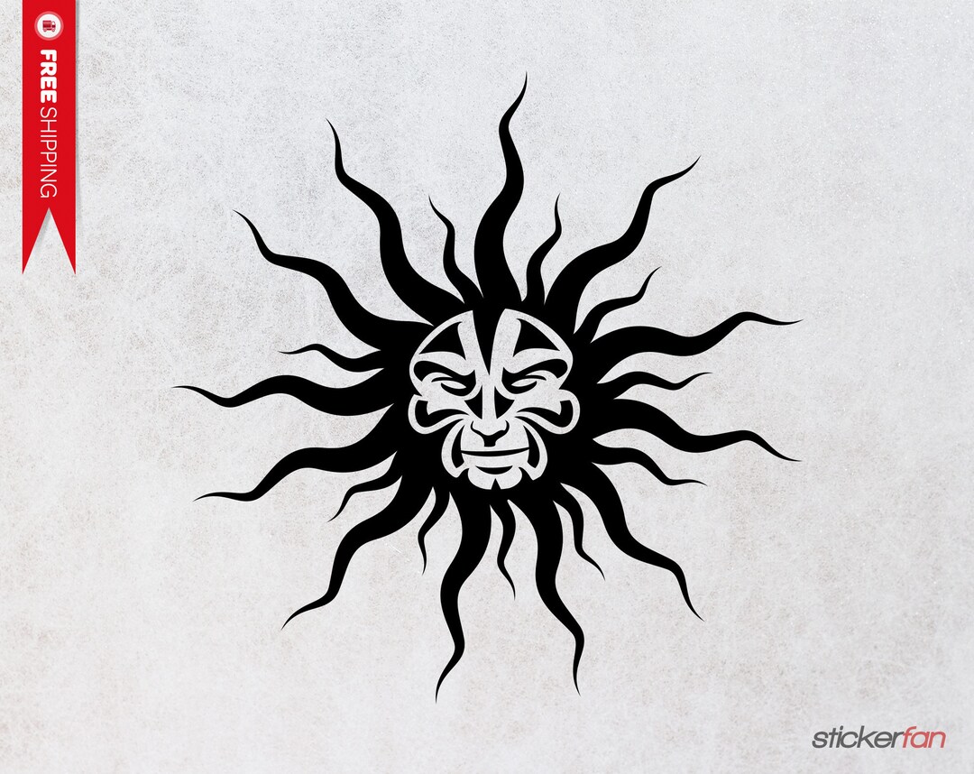 Tribal Sun Decal ~ Vinyl Decals Stickers - Etsy