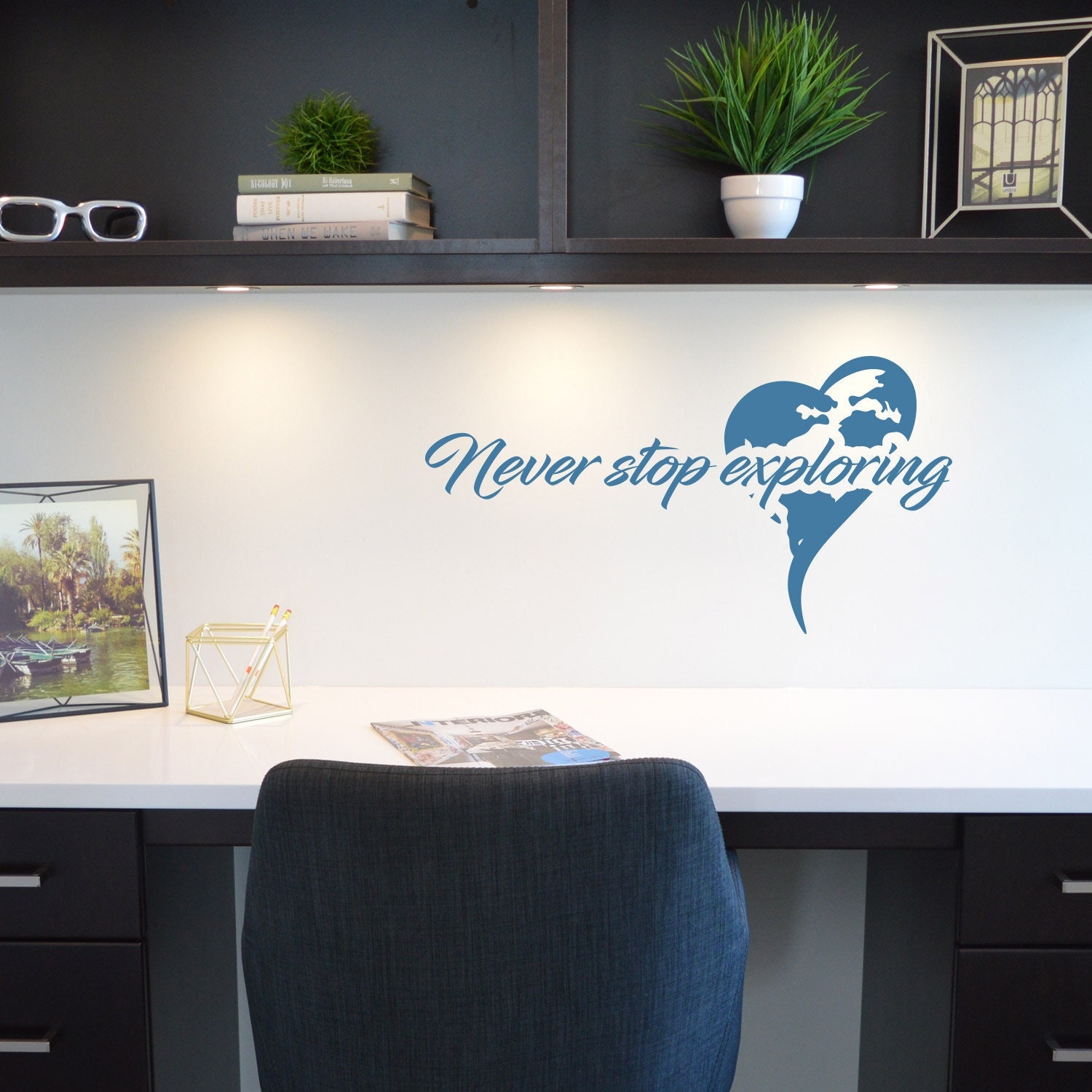 Never Stop Exploring Wall Decal Travel Inspirational - Etsy