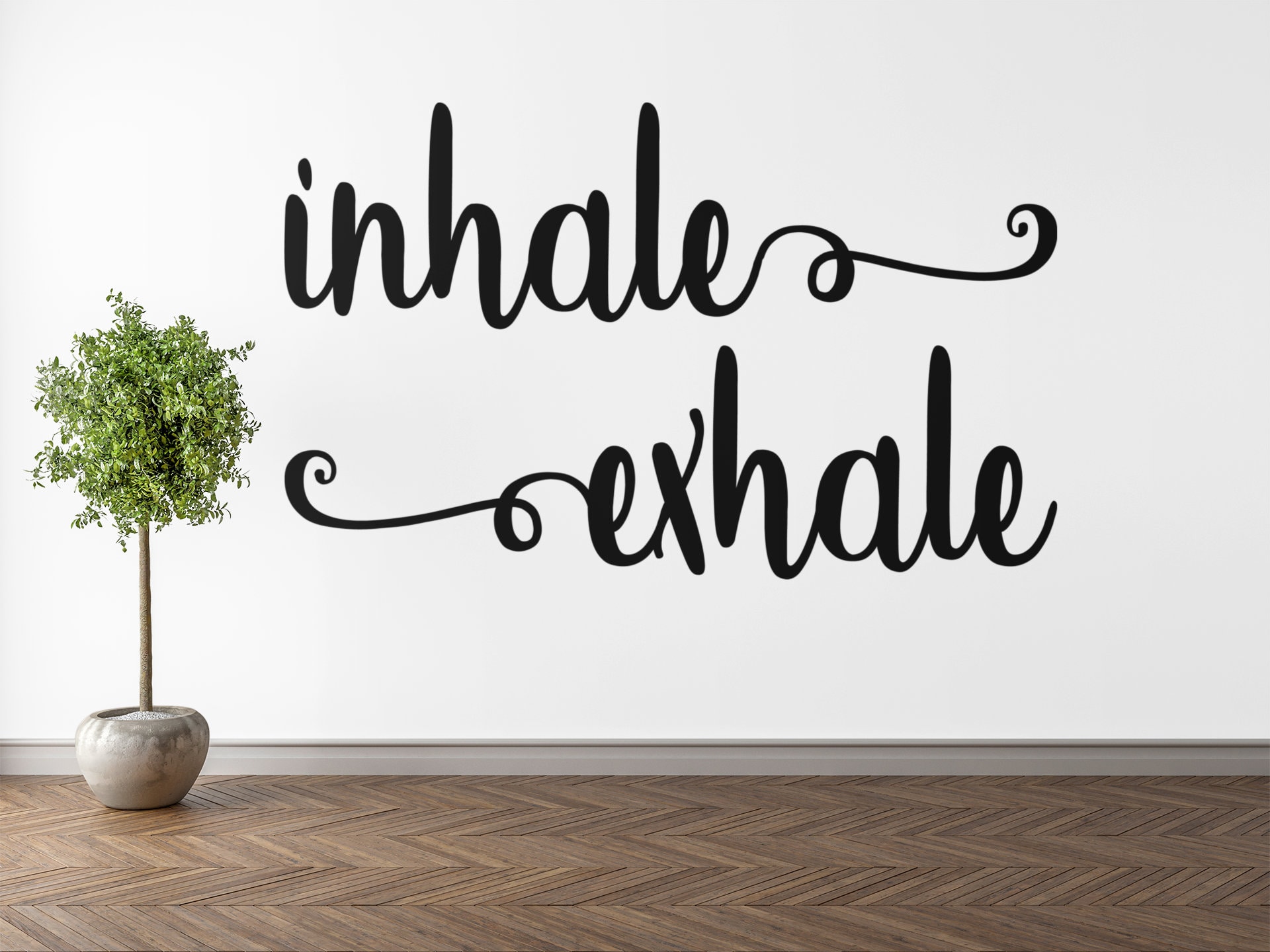 Inhale Exhale Wall Decal Bathroom Bedroom Wall Décor Custom - Etsy
