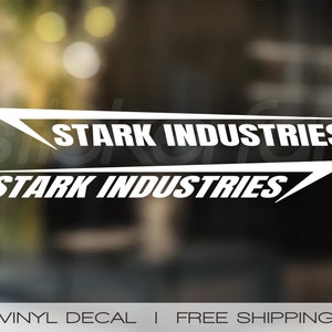 Stark Industries Decal Set, Iron Man Custom Vinyl Lettering, Great Gift ...