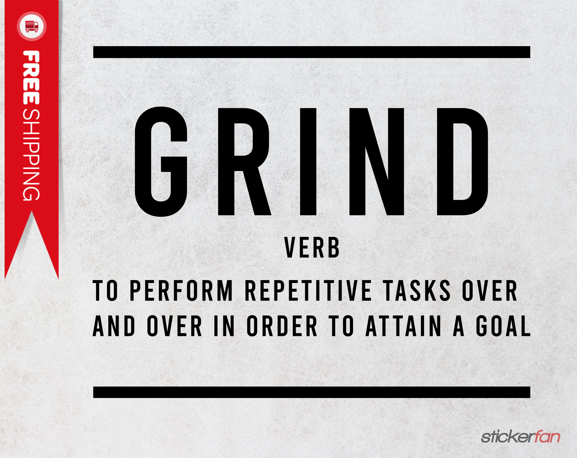 Grind Verb Quote Wall Decal Office Room Wall Decor Custom - Etsy