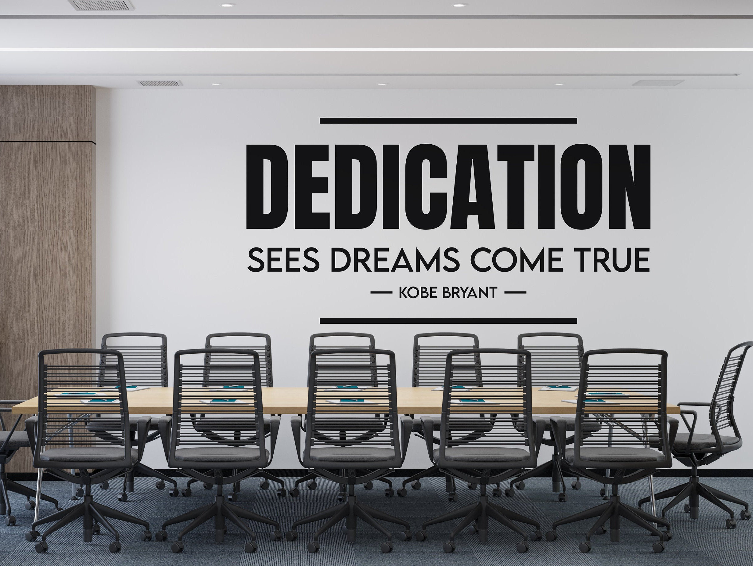 Dedication Kobe Bryant Office Wall Decal Meeting Room Decor | Etsy