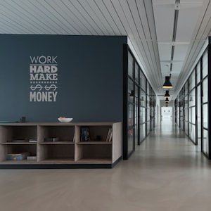 Wall Decal / Work Hard Make Money Decal, Motivational Wall Decor, Money ...