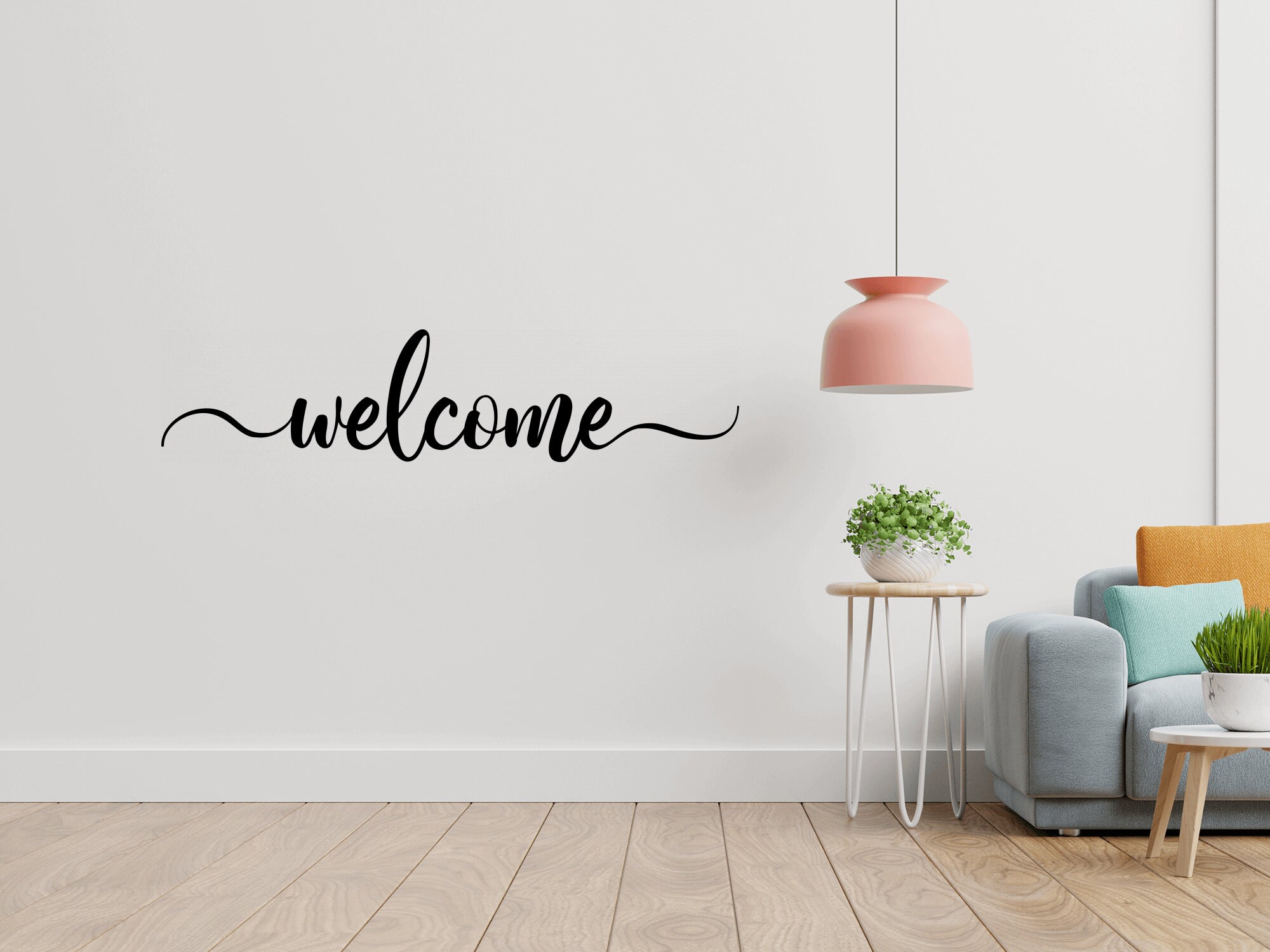 Welcome Sign Office Front Door Wall Decal Living Room Wall | Etsy