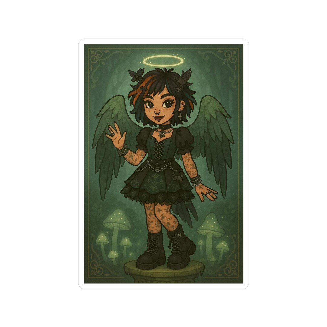 Peach Riot Angels Inspired Ash the Punk Goth Forest Angel Sticker ...