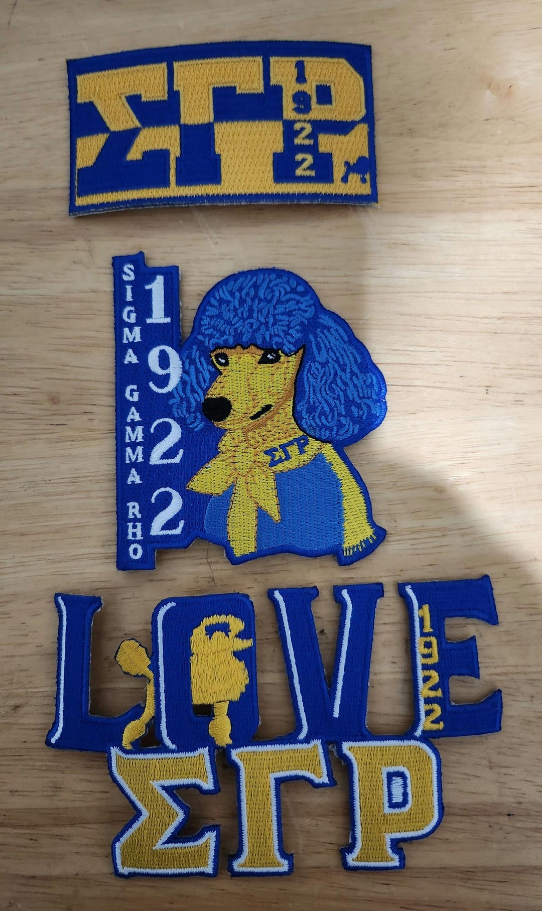 Sigma Gamma Rho 1922 3 Patch Set 19.99 (excluded From the Buy Any 2 @ 11.99 Get One Free Offer ...