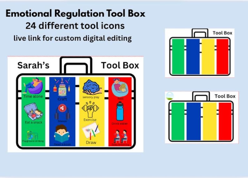 Emotional Regulation Toolbox | Printable & Customizable Digital ...